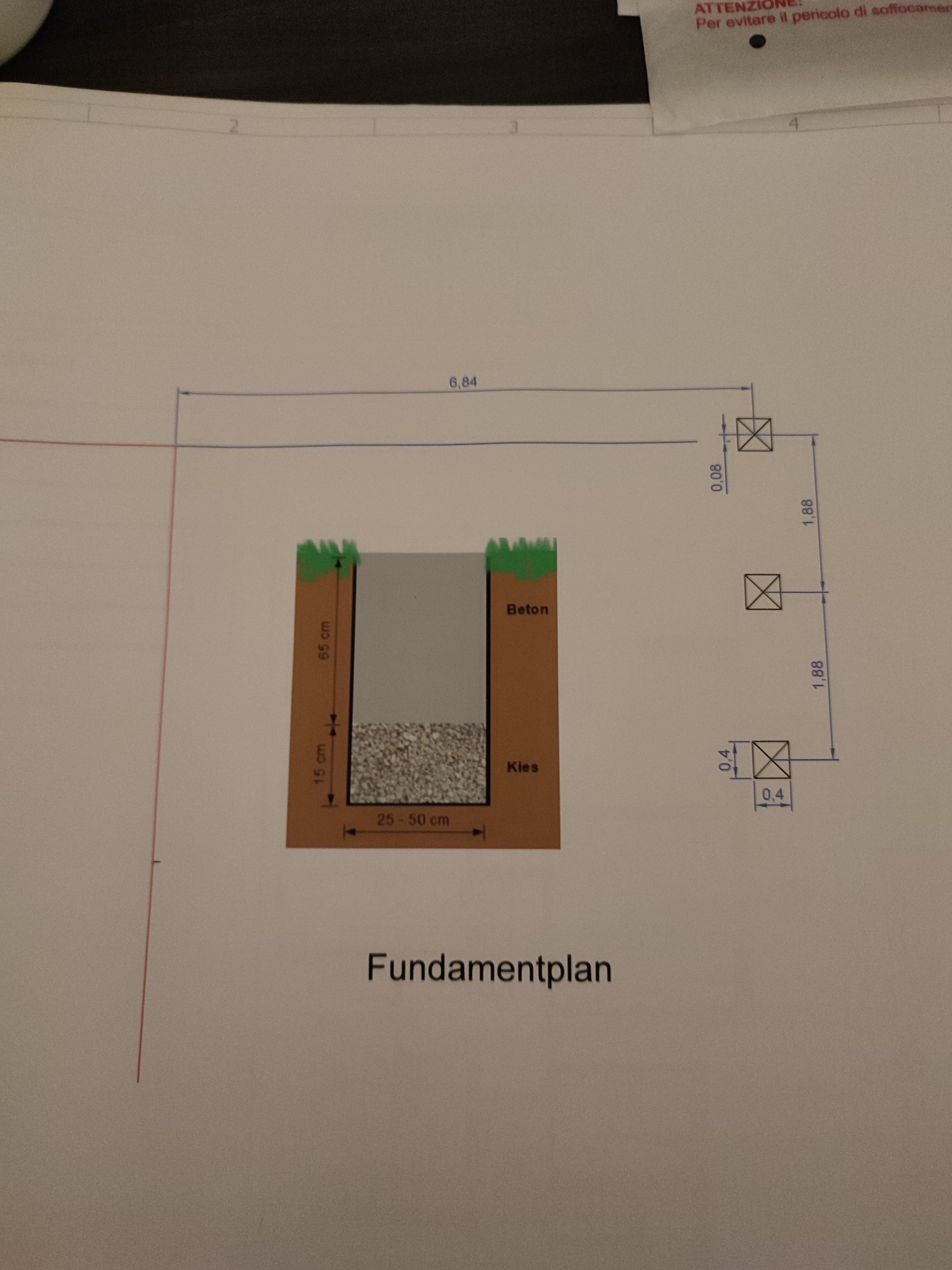 Fundament gießen: 1 m²; Punktfundament gießen; Aus- oder Anbau - MyHammer